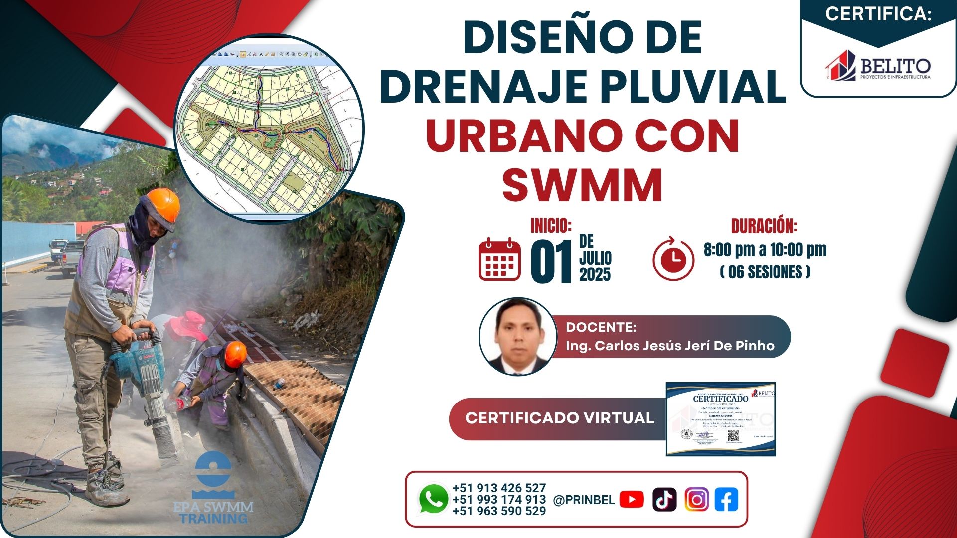 DISEÑO DE DRENAJE PLUVIAL URBANO CON SWMM – Belito